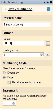 Bates Numbering