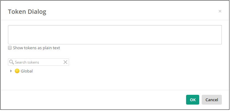 Using the Token Dialog